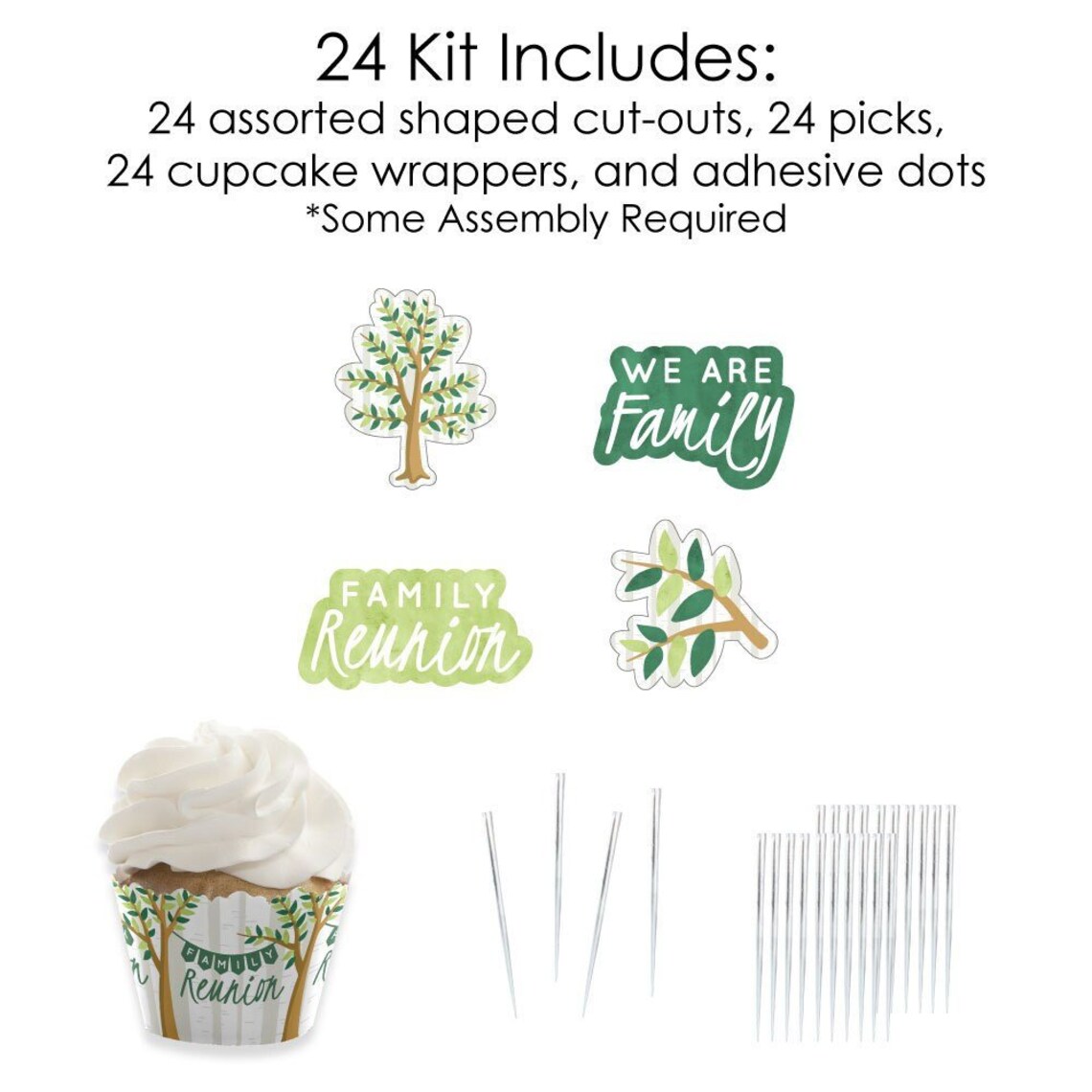 Family Tree Reunion - Cupcake Decoration - Family Gathering Party ...