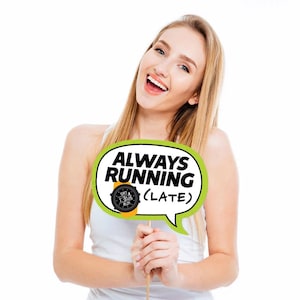 Funny Set the Pace - Running Photo Booth Props - Track Party Photo ...