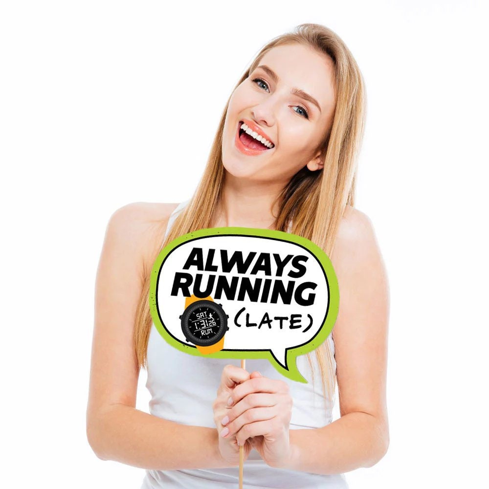 Funny Set the Pace - Running Photo Booth Props - Track Party Photo ...