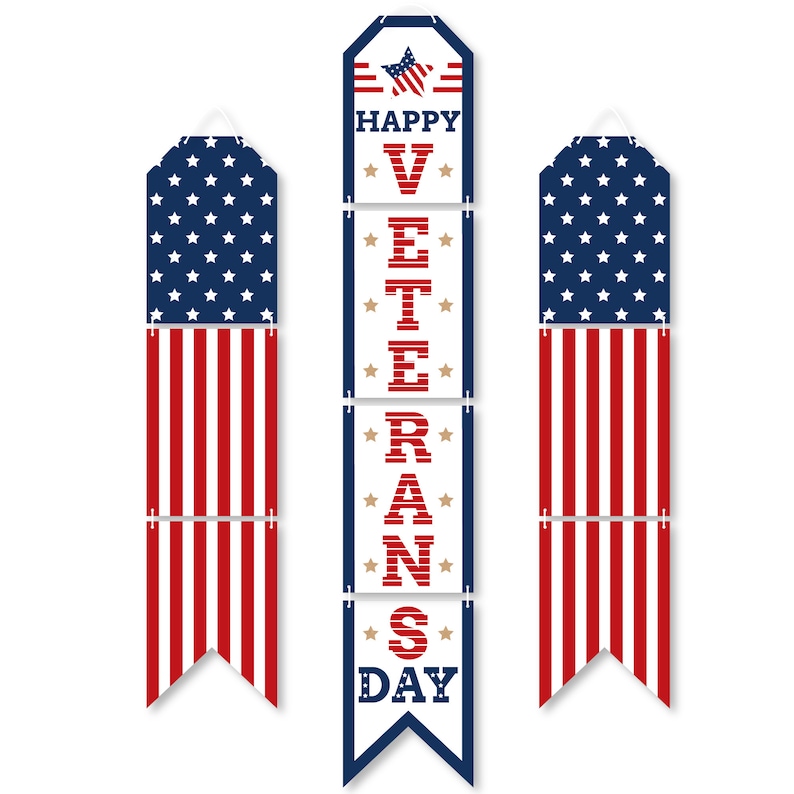 Happy Veterans Day Hanging Vertical Paper Door Banners - Etsy