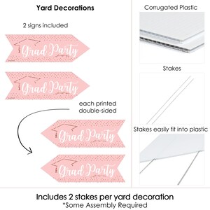 Rose Gold Grad Graduation Party Arrows Double Sided - Etsy