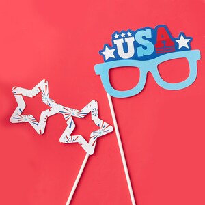Firecracker 4th of July Glasses - Paper Card Stock Red, White and Royal ...
