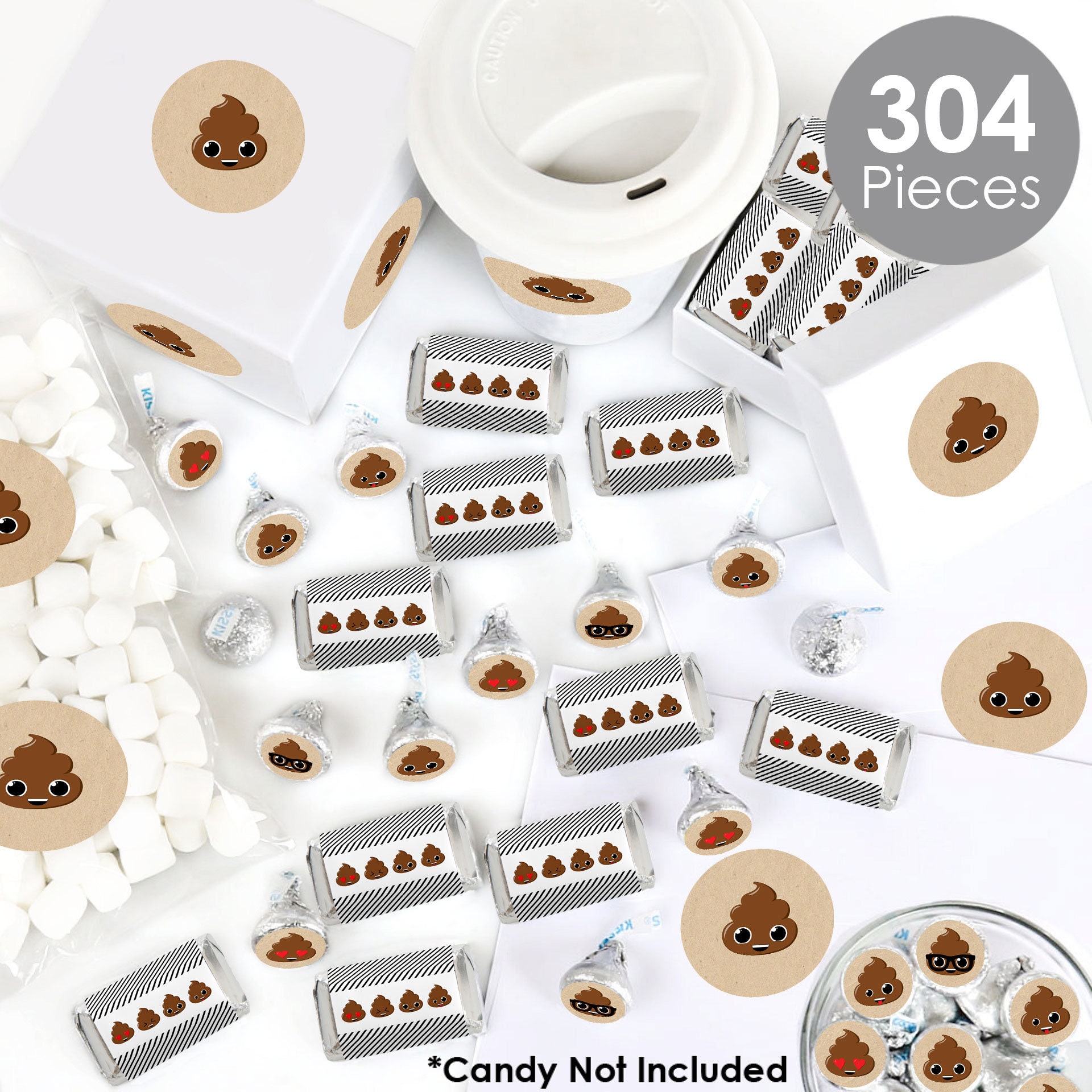 Party til Youre Pooped Mini Candy Bar Wrappers Round - Etsy