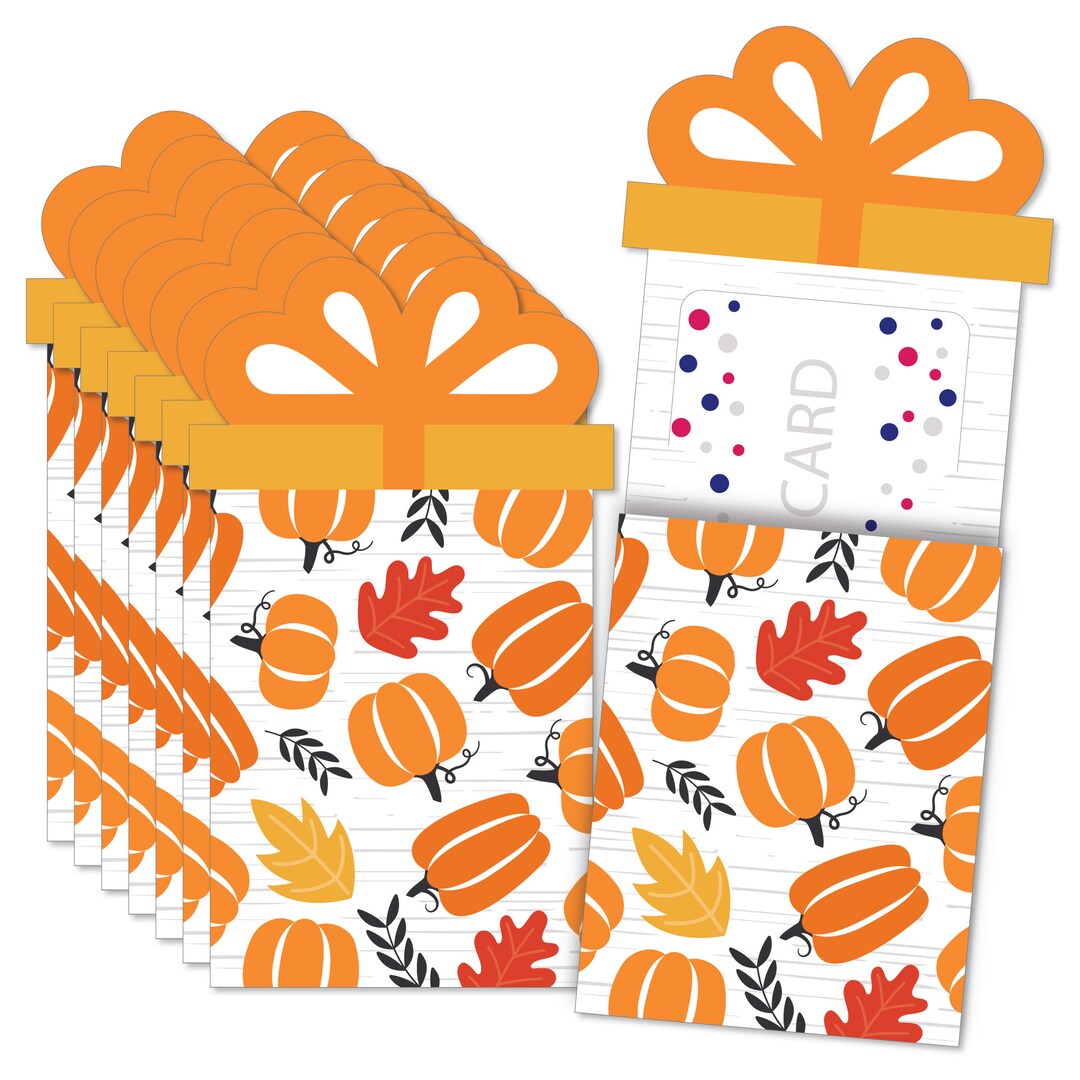 Fall Pumpkin - Halloween or Thanksgiving Party Money and Gift Card ...