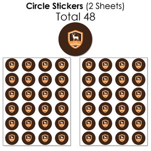 Gone Hunting - Mini Candy Bar Wrappers, Round Candy Stickers and Circle ...