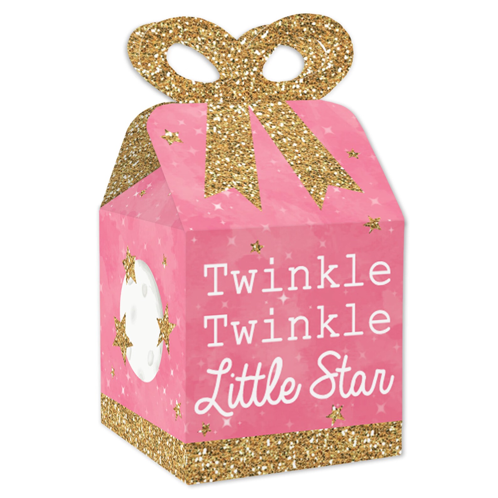 Pink Twinkle Twinkle Little Star Square Favor Gift Boxes - Etsy
