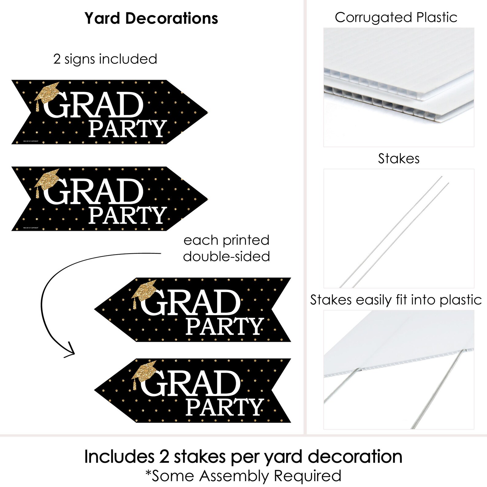Graduation Party Arrows Double Sided Outdoor Yard Sign - Etsy