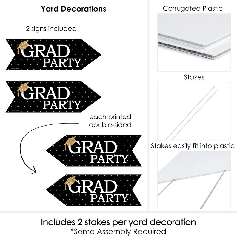 Graduation Party Arrows Double Sided Outdoor Yard Sign - Etsy