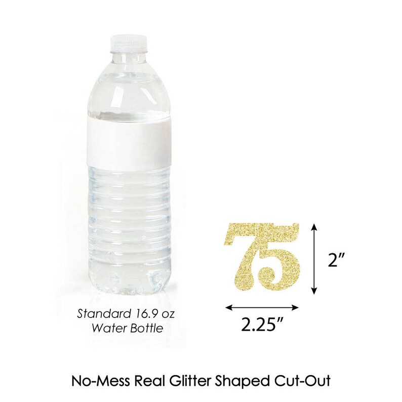 Gold Glitter 75 No-mess Real Gold Glitter Cut-out Numbers - Etsy