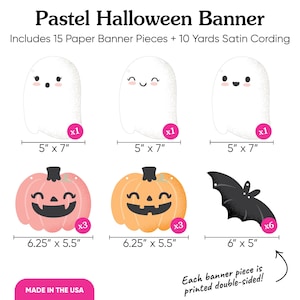 Pastel Halloween Garland Banner, Pink Pumpkin Birthday Party ...