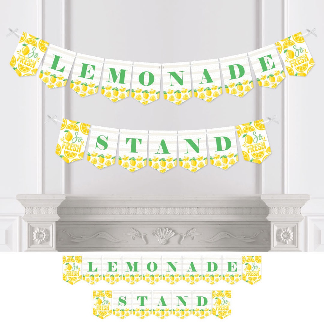 So Fresh - Lemon - Citrus Lemonade Party Bunting Banner - Party ...