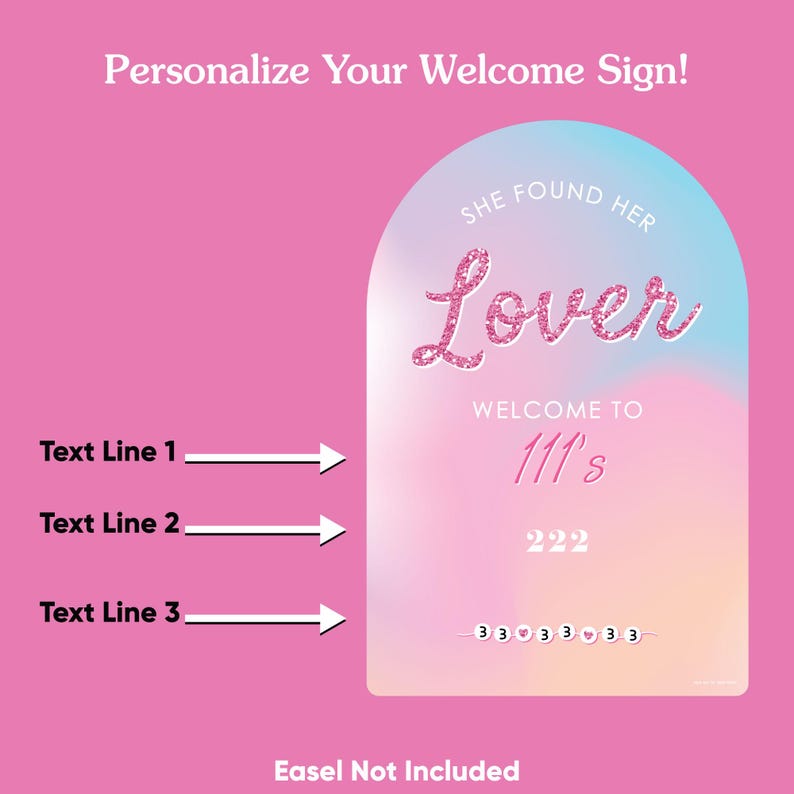 Personalized She Found Her Lover Welcome Sign Arch Custom Bridal Shower ...