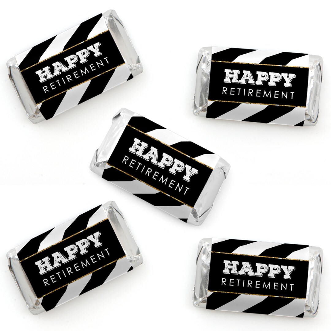 Happy Retirement Mini Candy Bar Wrappers Funny Retirement Chocolate ...