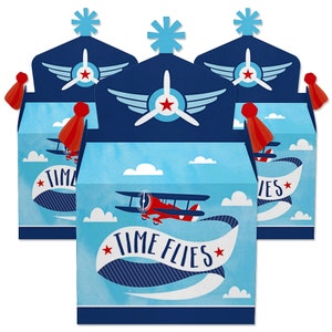 Taking Flight - Airplane - Treat Box Party Favors - Vintage Plane Baby ...
