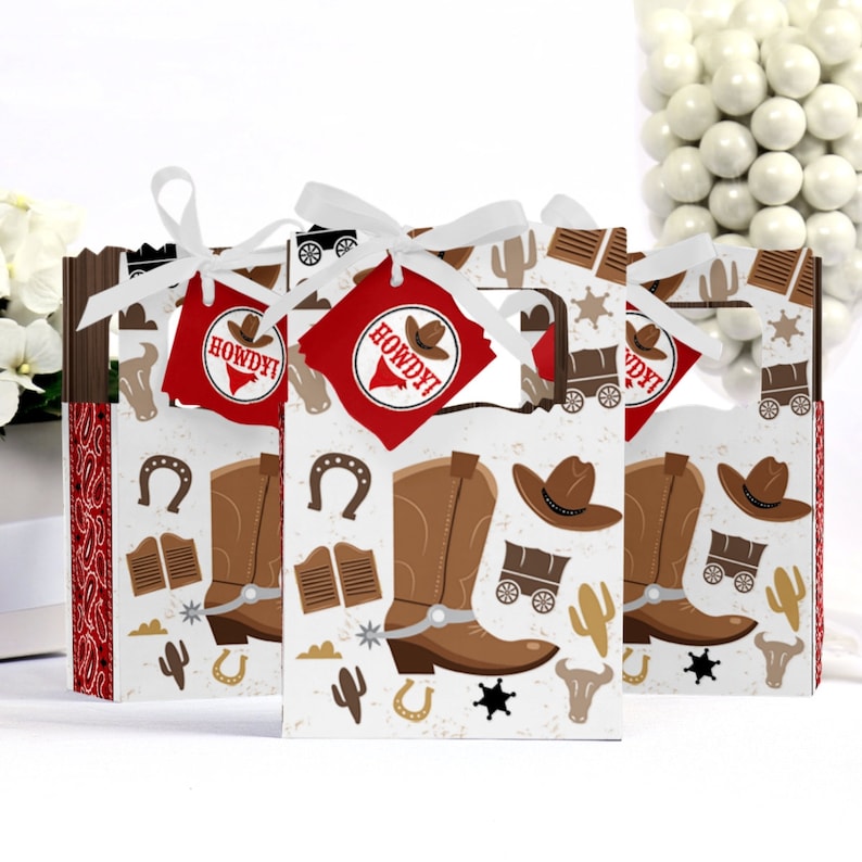 Western Hoedown - Wild West Cowboy Party Favor Boxes - Set of 12 - Etsy