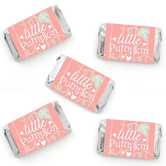 Girl Little Pumpkin - Mini Candy Bar Wrapper Stickers - Fall Birthday ...