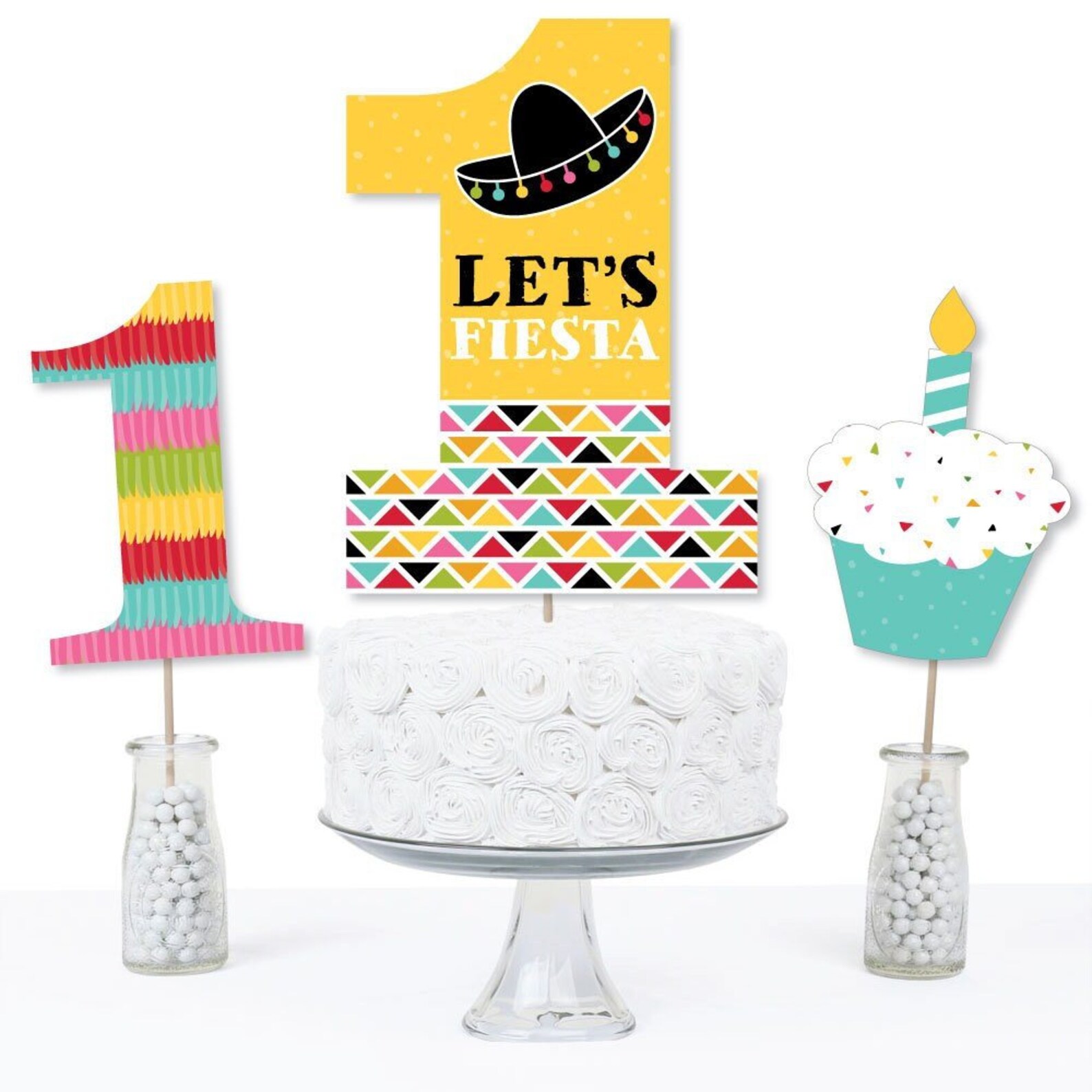 1st Birthday Let's Fiesta Centerpiece Sticks Mexican - Etsy