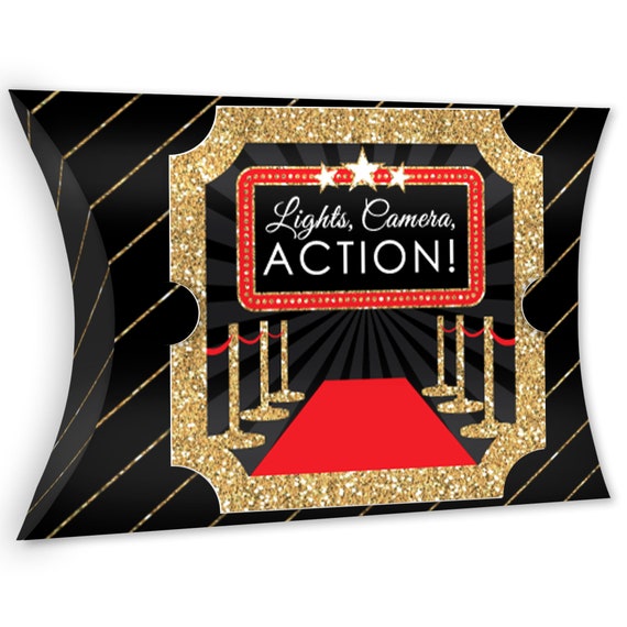 Red Carpet Hollywood - Favor Gift Boxes - Movie Night Party Large ...