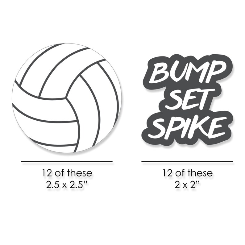 24 pc. Small Bump Set Spike Volleyball DIY Shaped Paper | Etsy