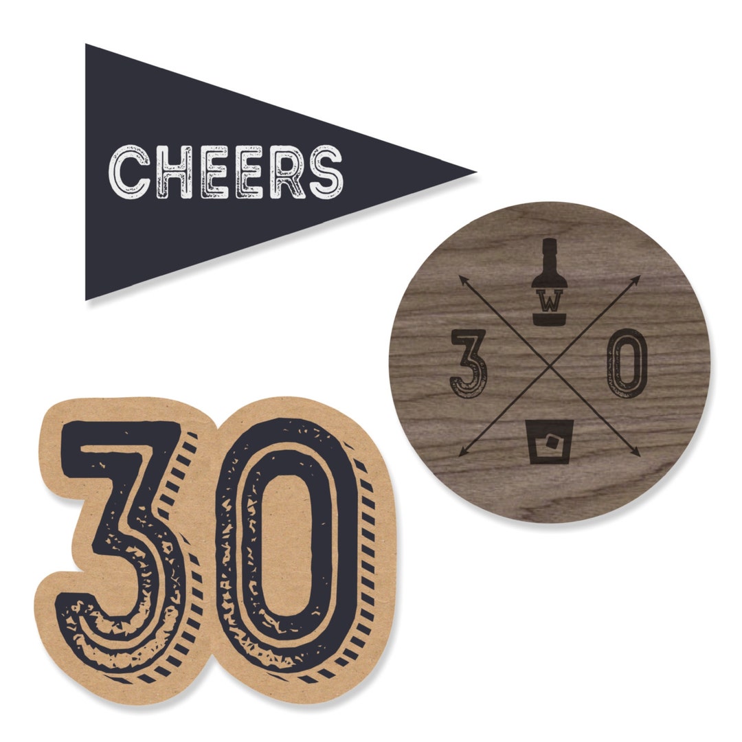 30th Milestone Birthday - Aged to Perfection DIY Shaped Paper Cut Outs ...