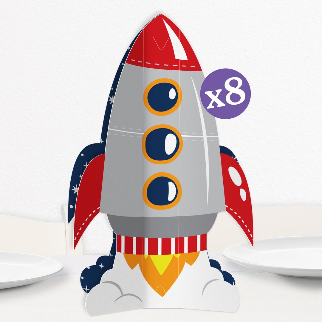 3D Blast off to Outer Space Centerpiece Table Decorations, Freestanding ...