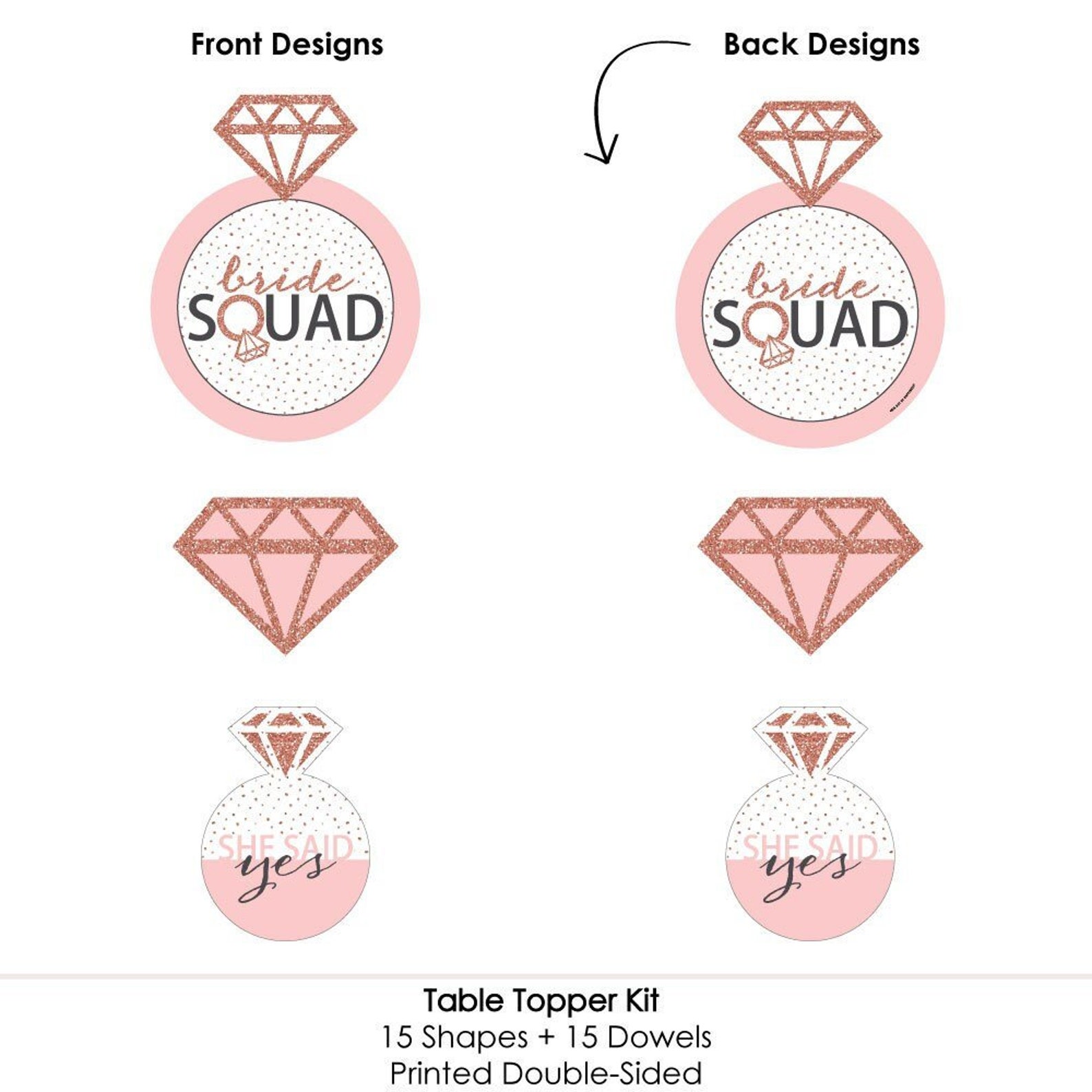 Bride Squad Centerpiece Sticks Bridal Shower or - Etsy