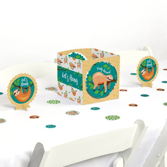 Let's Hang - Sloth - Centerpiece & Table Decoration Kit - Sloth ...