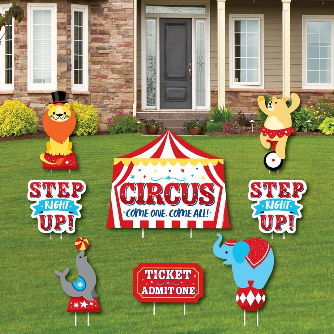 Carnival - Step Right up Circus - Yard Sign and Outdoor Lawn ...