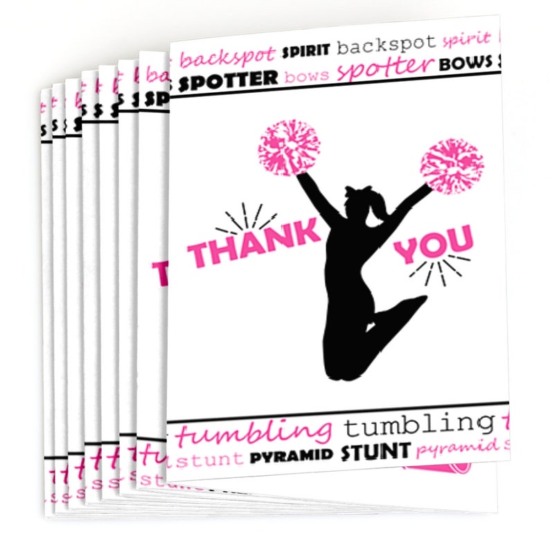 We’ve Got Spirit - Cheerleading - Thank You Cards - Cheer Party Thank ...