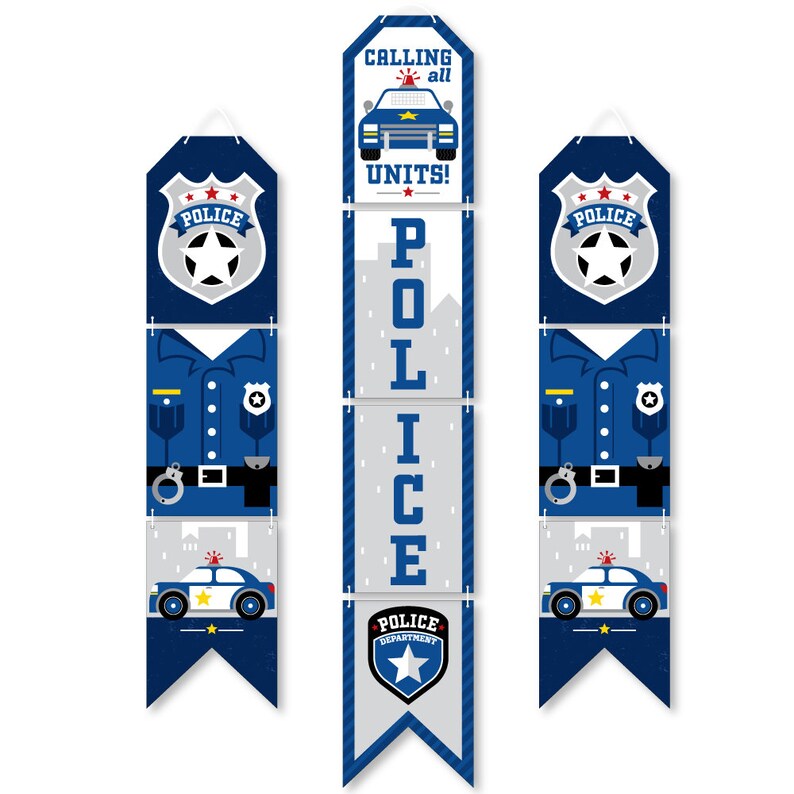 Calling All Units Police Hanging Vertical Paper Door - Etsy