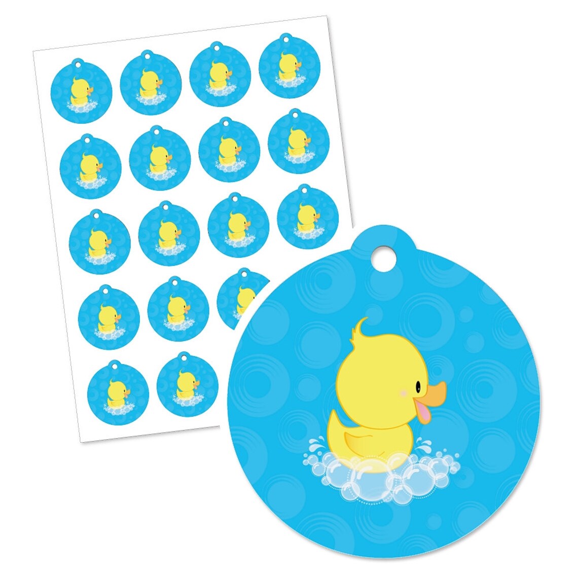 Ducky Duck - Baby Shower or Birthday Party Favor Gift Tags (set of 20 ...