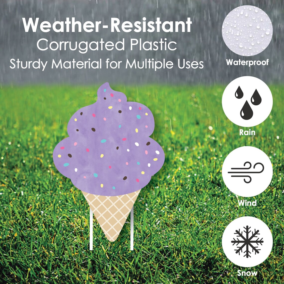 Scoop up the Fun - Ice Cream - Yard Sign and Outdoor Lawn Decorations ...