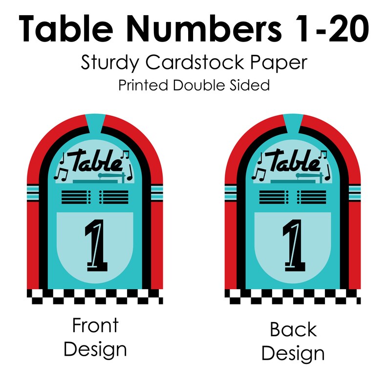 50s Sock Hop 1950s Rock N Roll Party Double-sided 5 X 7 - Etsy