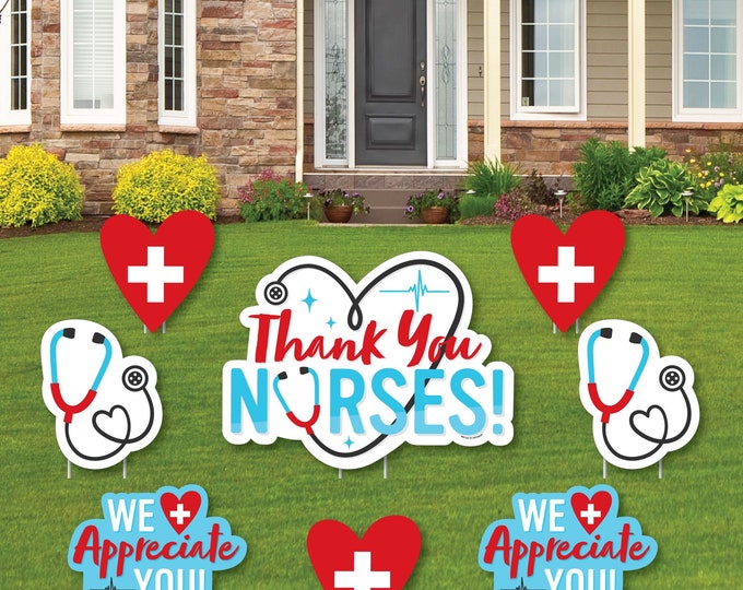Thank You Nurses Yard Sign and Outdoor Lawn Decorations - Etsy