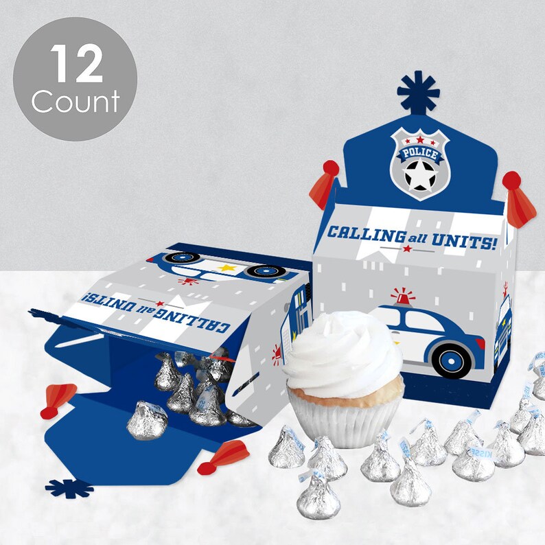 Calling All Units - Police - Treat Box Party Favors - Cop Birthday ...