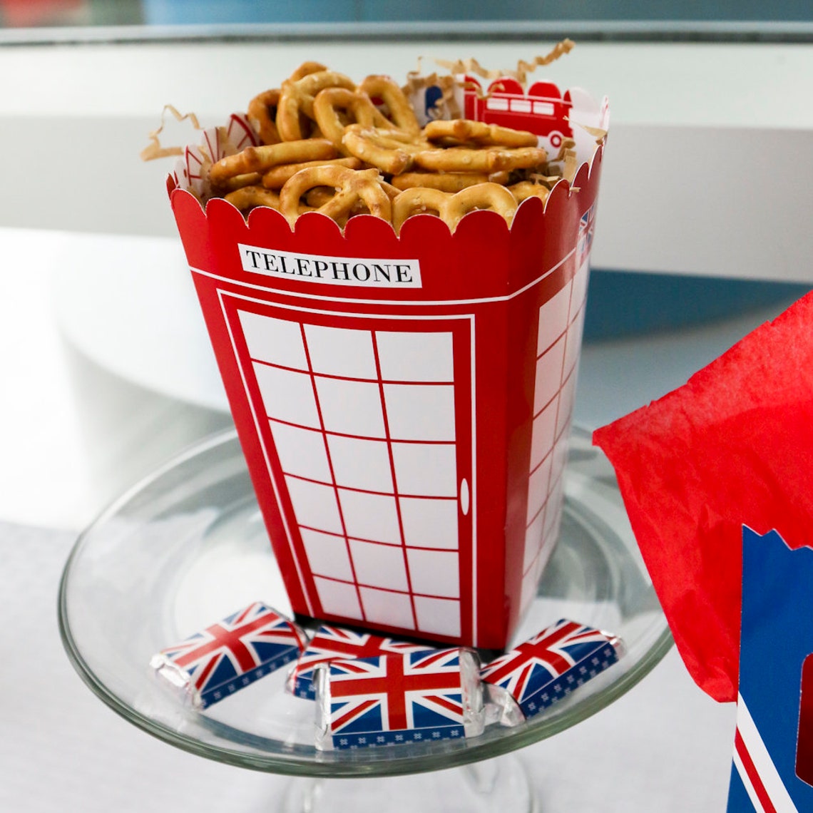 Cheerio London British UK Party Favor Popcorn Treat Boxes | Etsy