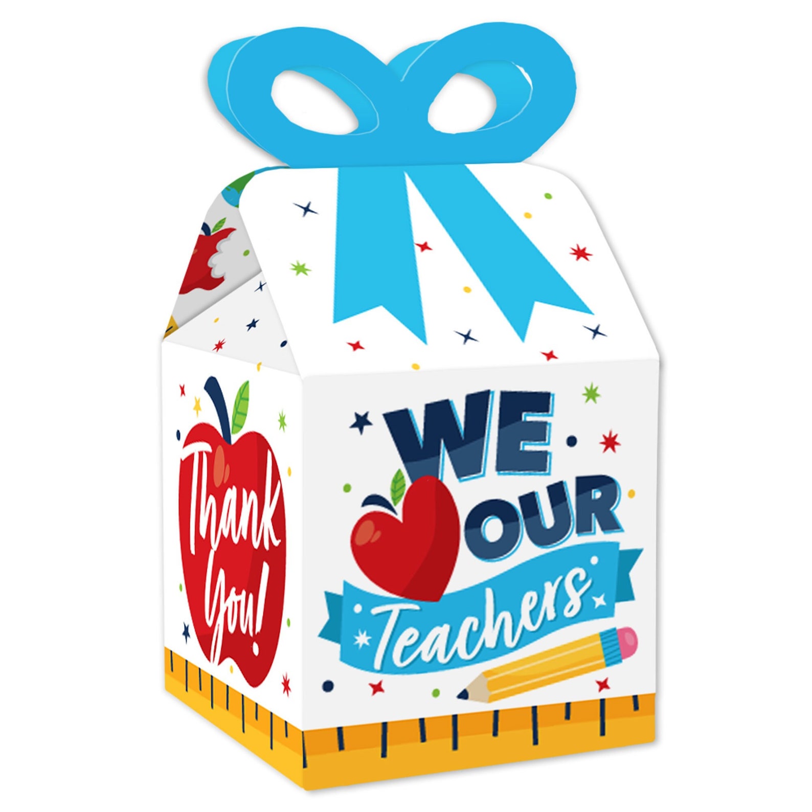 Thank You Teachers Square Favor Gift Boxes Teacher - Etsy