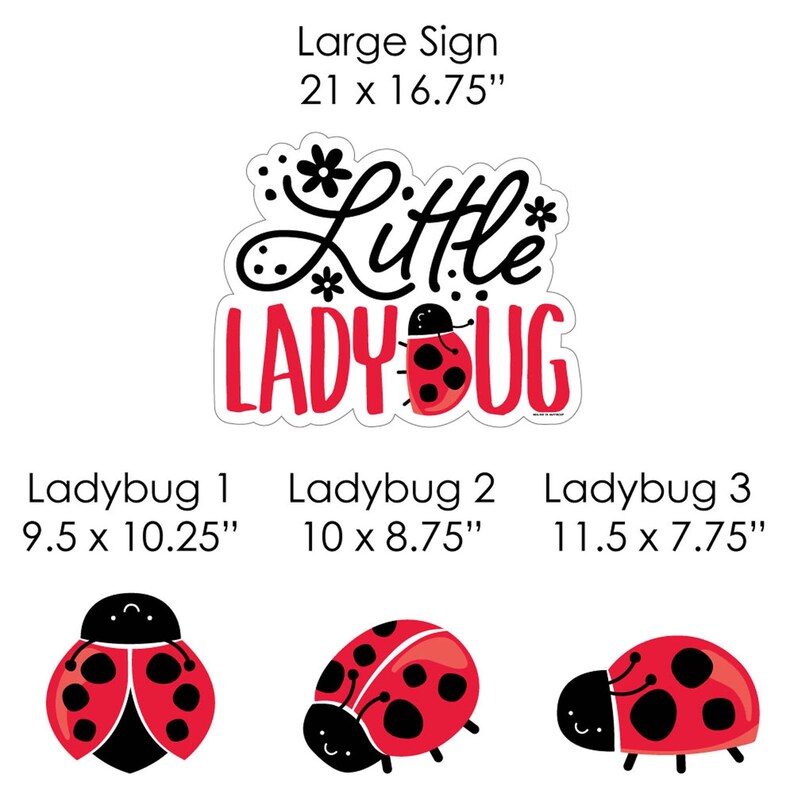 Happy Little Ladybug Yard Sign and Outdoor Lawn Decorations - Etsy