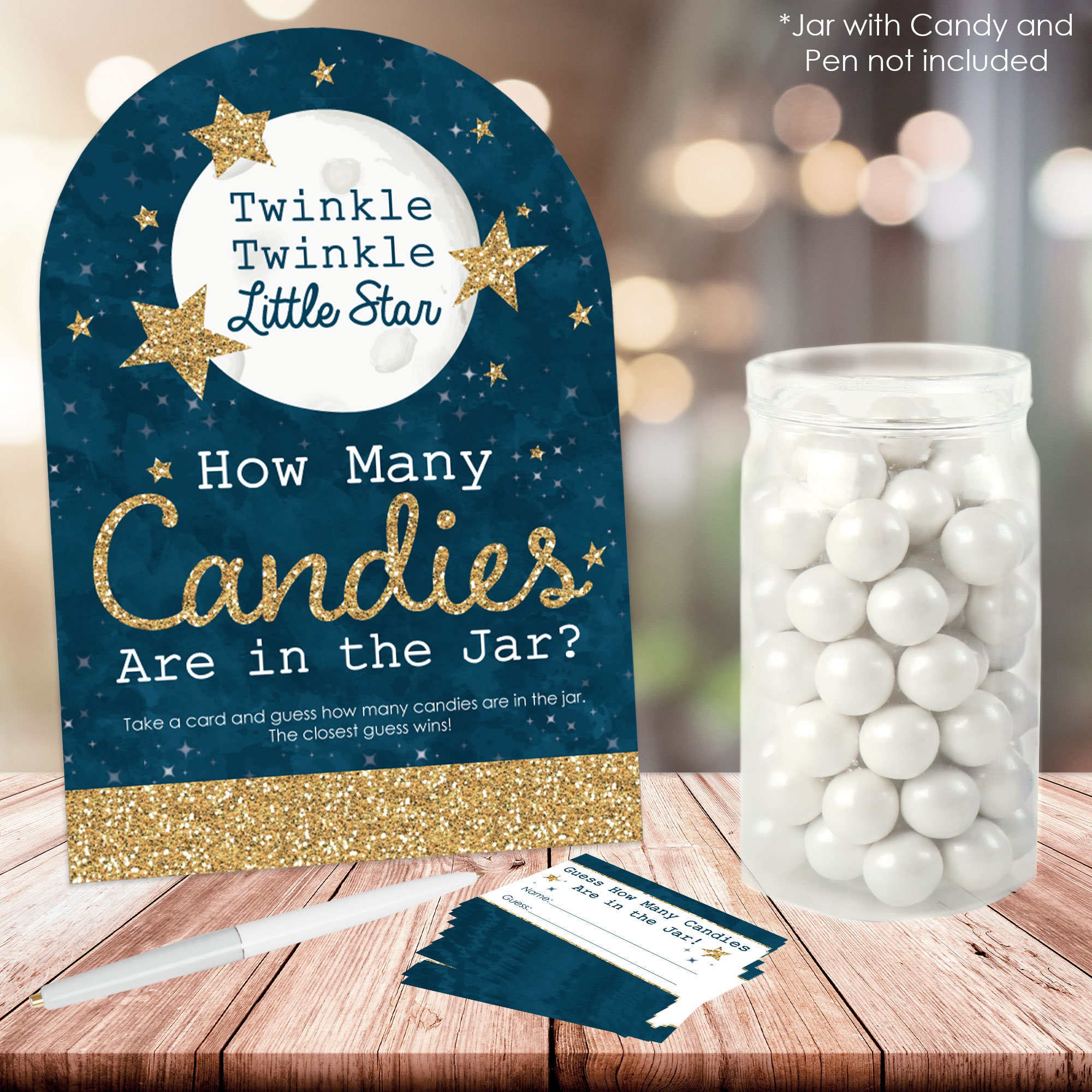 Twinkle Twinkle Little Star - How Many Candies Baby Shower or Birthday ...