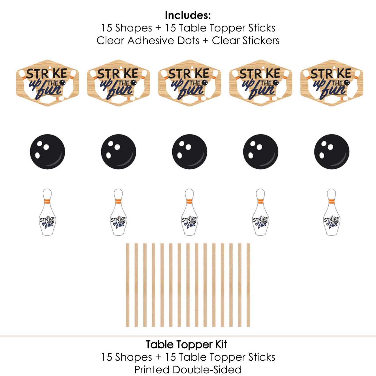 Strike up the Fun Bowling Centerpiece Sticks Bowling - Etsy