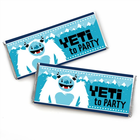 Yeti to Party - Candy Bar Wrapper Abominable Snowman Party or Birthday ...