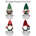 Red and Green Holiday Gnomes Christmas Party DIY Decorations Clothespin ...