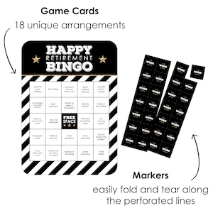 Happy Retirement - Find the Guest Bingo Cards and Markers - Retirement ...