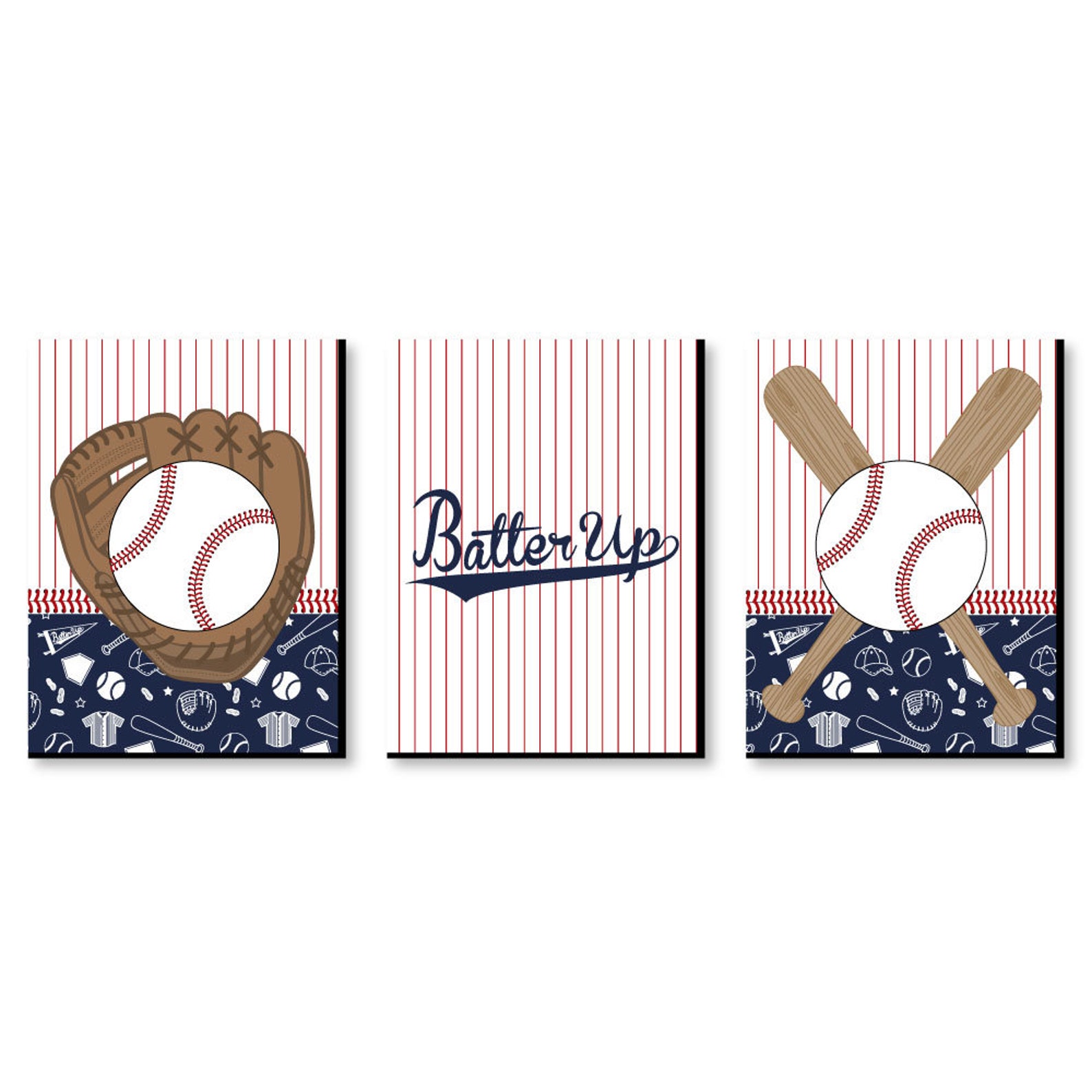 Batter up Baseball Sports Themed Nursery Wall Art Kids - Etsy