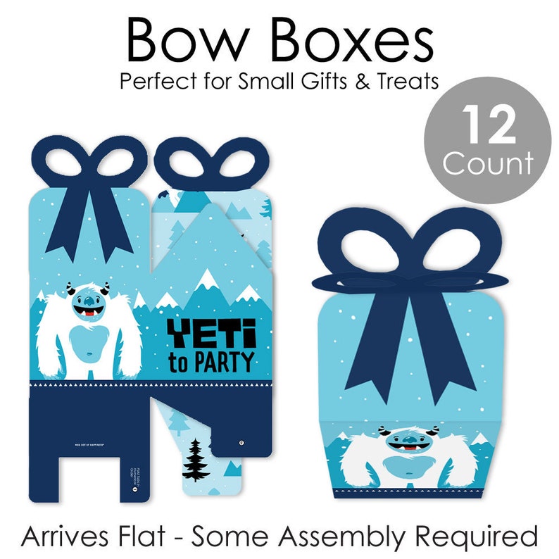 Yeti to Party Square Favor Gift Boxes Abominable Snowman - Etsy