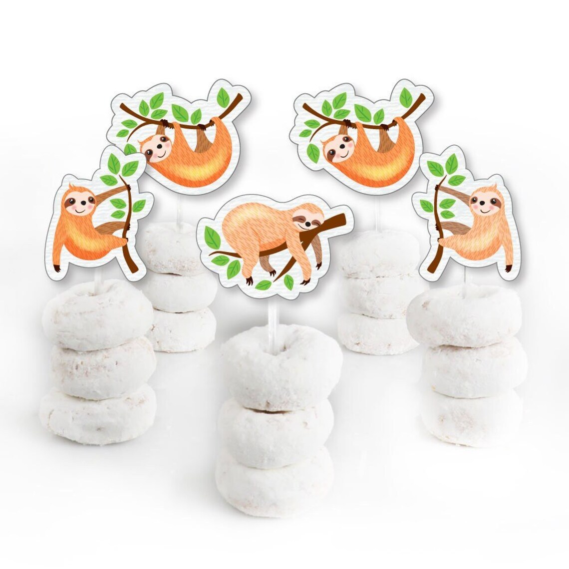 Let's Hang Sloth Dessert Cupcake Toppers Sloth Baby - Etsy