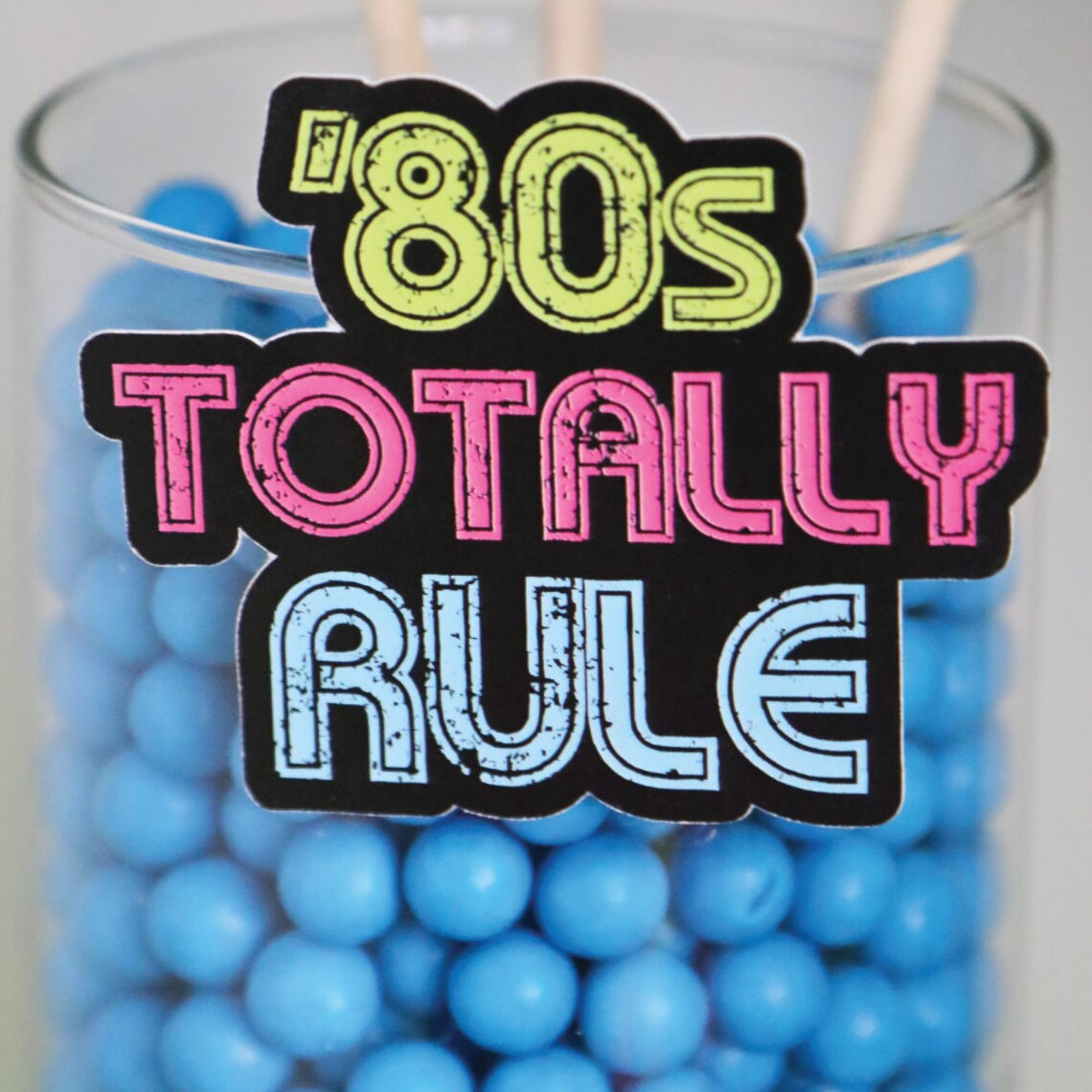 80's Retro DIY Shaped Totally 1980s Party Cut-outs 24 | Etsy