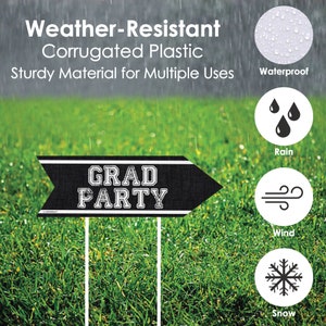 All Star Grad - Graduation Party Sign Arrow - Double Sided Directional ...