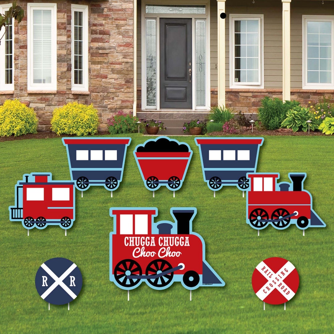 Railroad Party Crossing - Shaped Lawn Decorations - Outdoor Yard ...