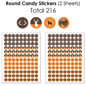 Gone Hunting - Mini Candy Bar Wrappers, Round Candy Stickers and Circle ...